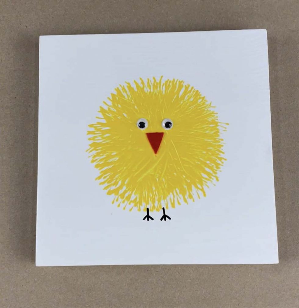 Spring Chick Fork Painting | Anna Howe Design