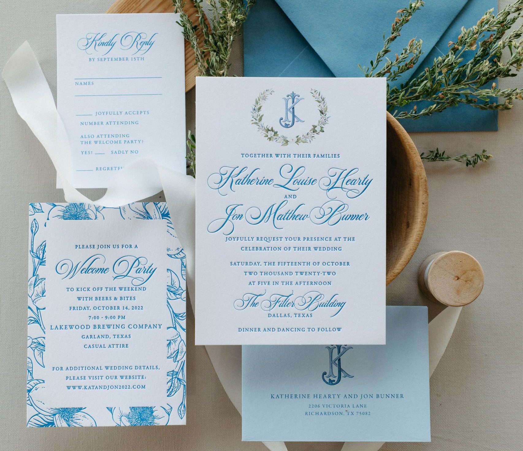 Featured Weddings: Katherine + Jon | Anna Howe Design